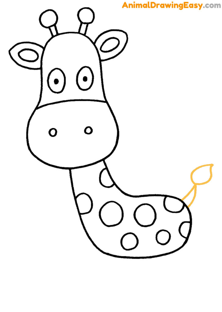 How to Draw a Baby Giraffe - Animaldrawingeasy.com
