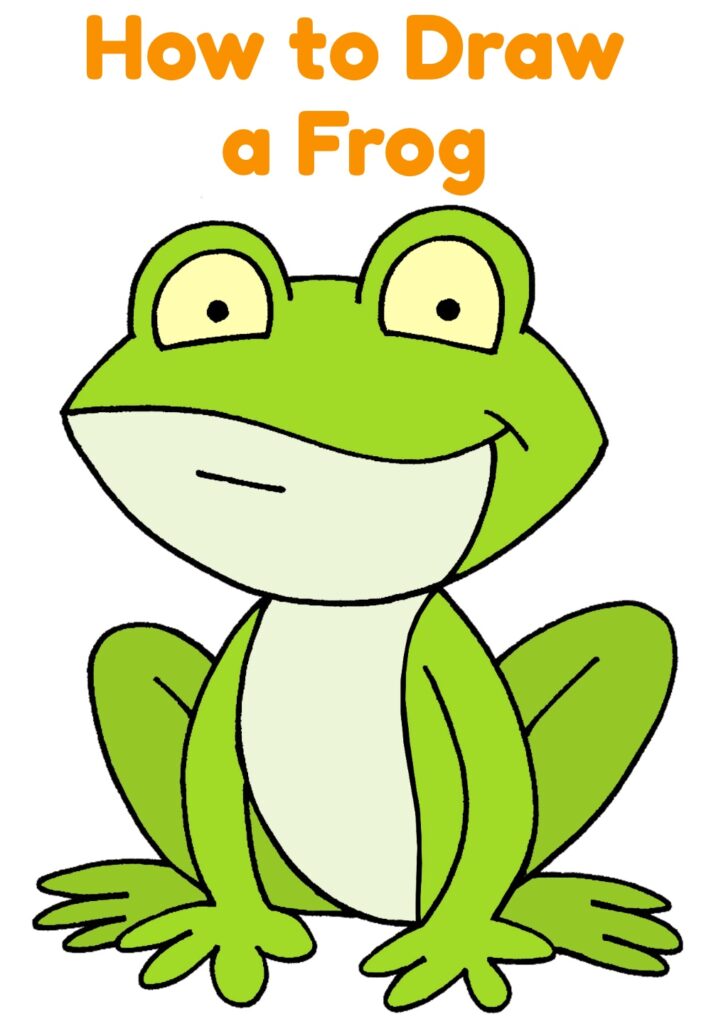 How to Draw a Frog - Animaldrawingeasy.com