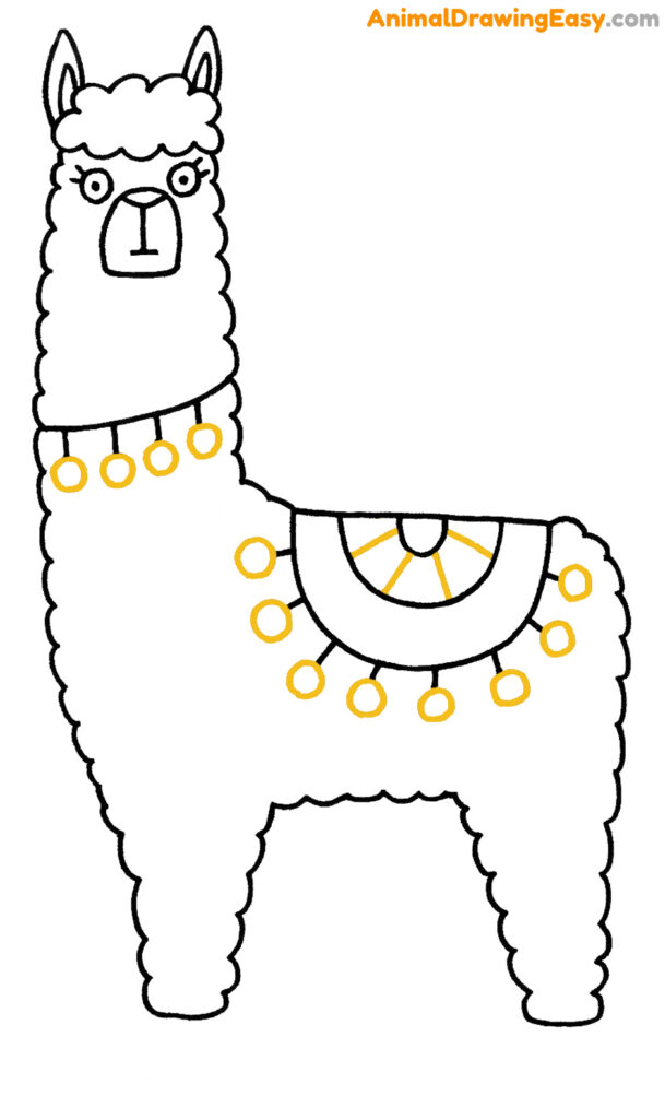 How to Draw an Alpaca - Animaldrawingeasy.com