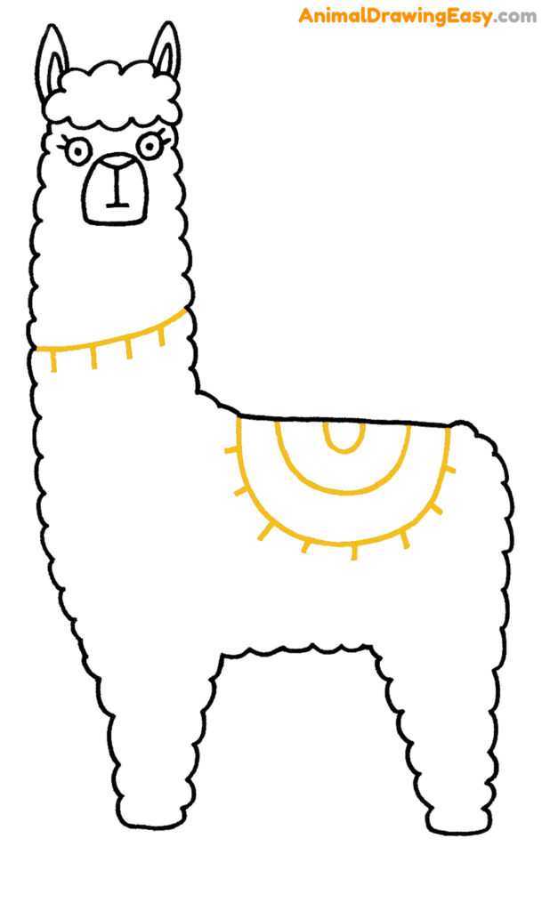 How to Draw an Alpaca - Animaldrawingeasy.com