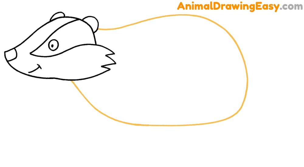 How to Draw a Badger - Animaldrawingeasy.com