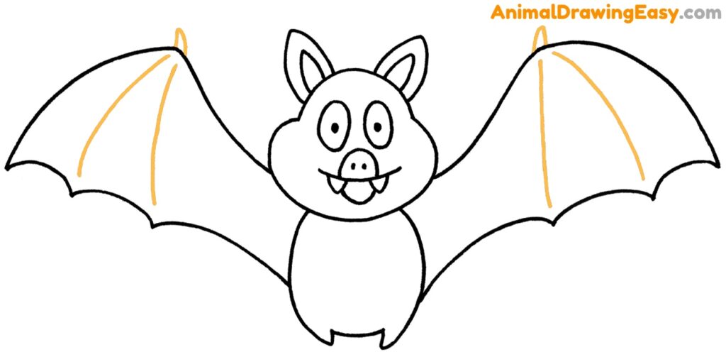 How to Draw a Bat - Animaldrawingeasy.com